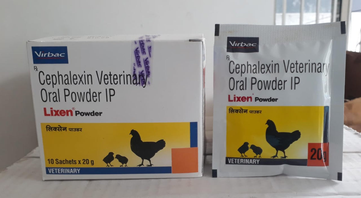 Lixen Antibiotic for cold in poultry birds|Cephalexin powder for ...